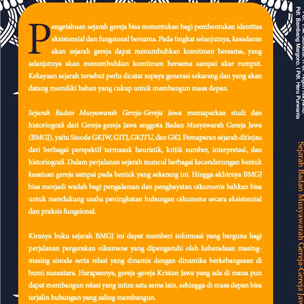 Sejarah Badan Musyawarah Gereja-Gereja Jawa (BMGJ) – bpkgunungmulia